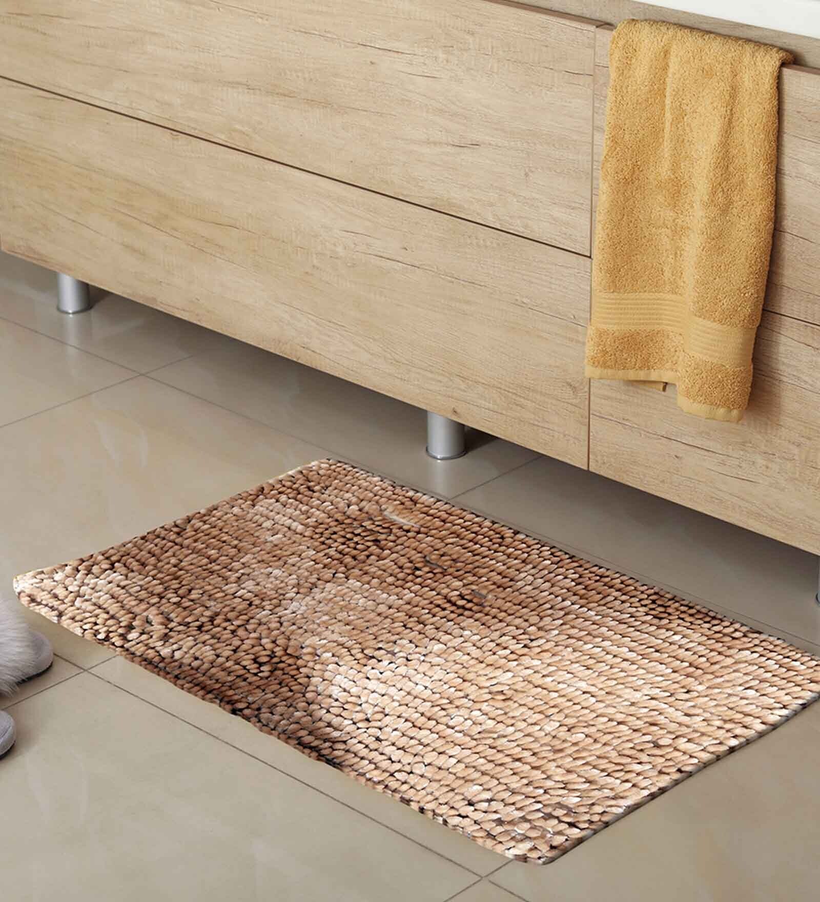 Buy Beige Solid Polyester 50x80 Inches Super Soft Bath Mat at 11% OFF ...