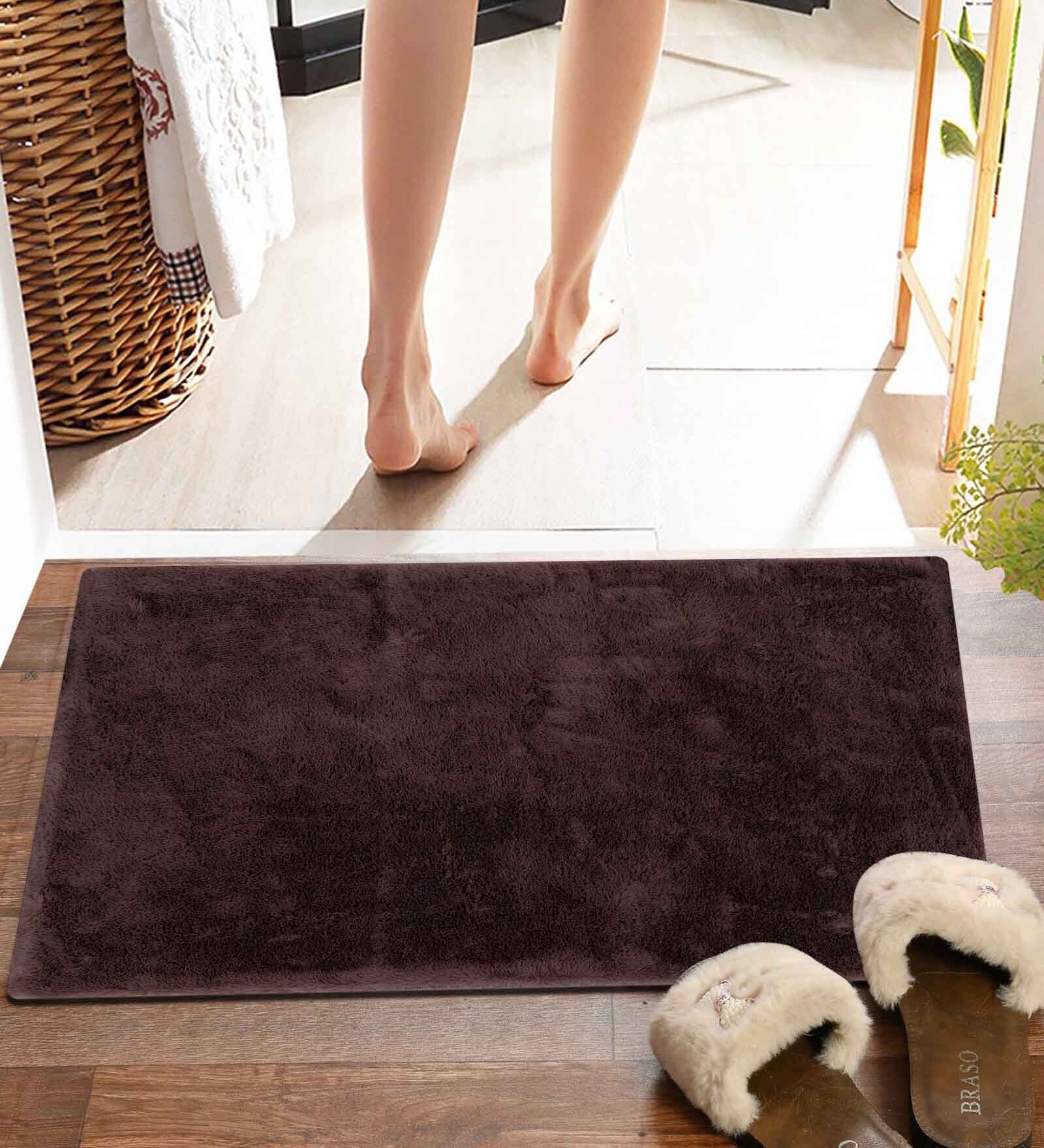 Buy Beige Solid MicroFibre 14x10 Inches Antiskid Bath Mats at 24% OFF ...