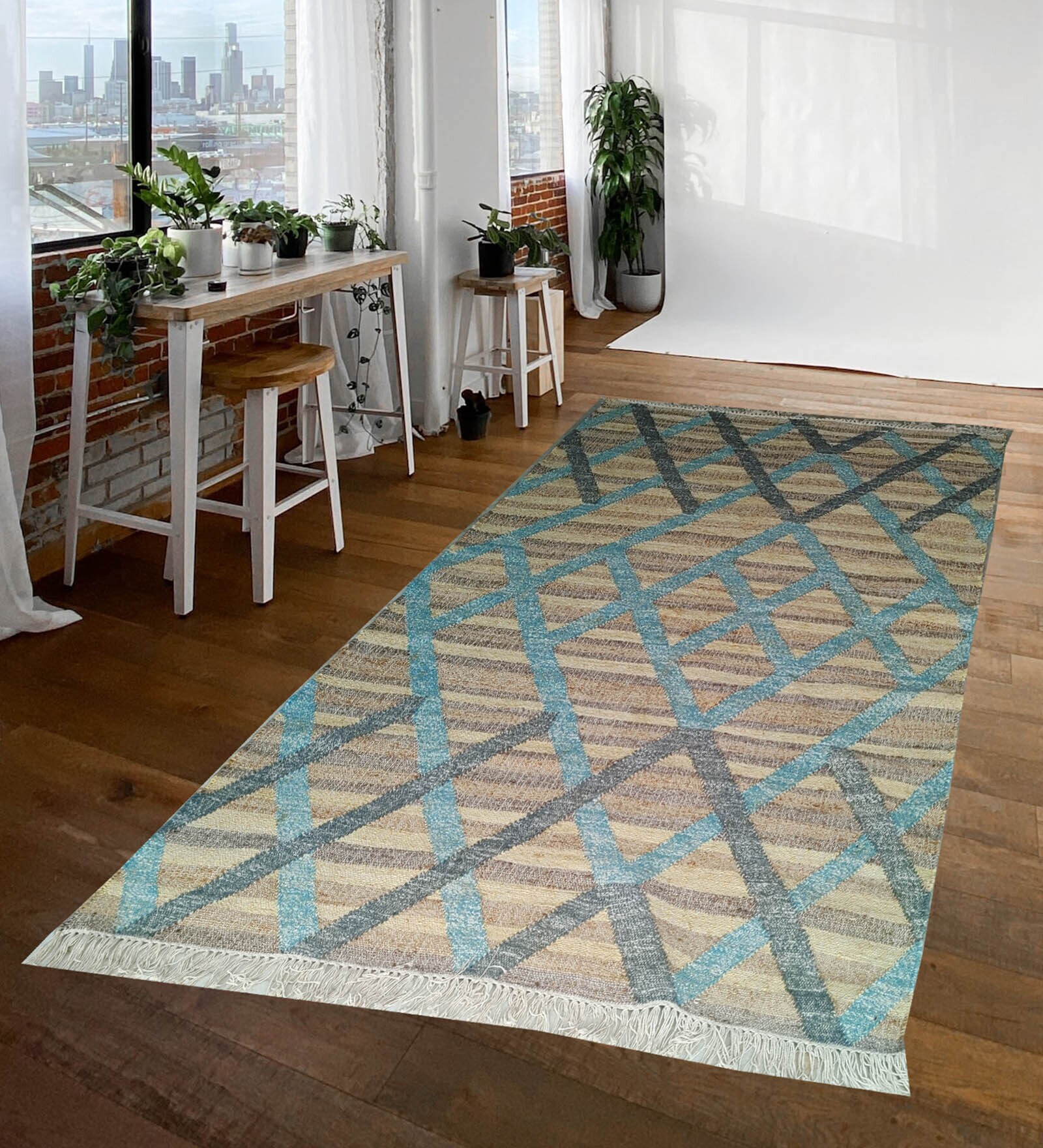 Buy Beige Jute Plain Solids Handwoven Carpet By Shahina Exports at 17% ...