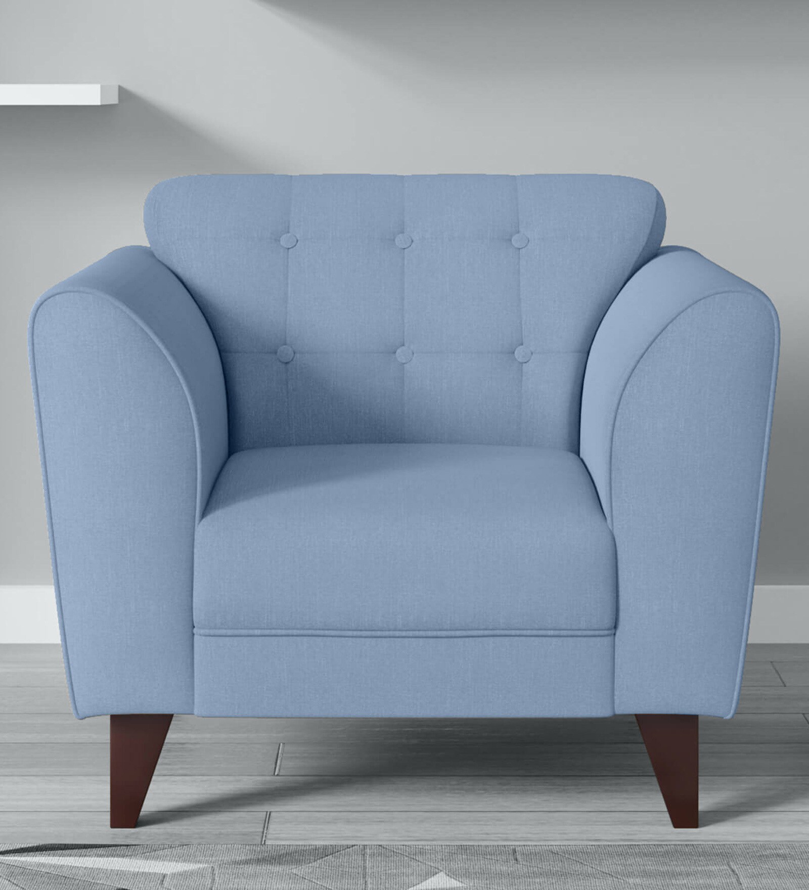 Buy Belem 1 Seater Sofa in Ice Blue Colour at 15% OFF by Casacraft from ...