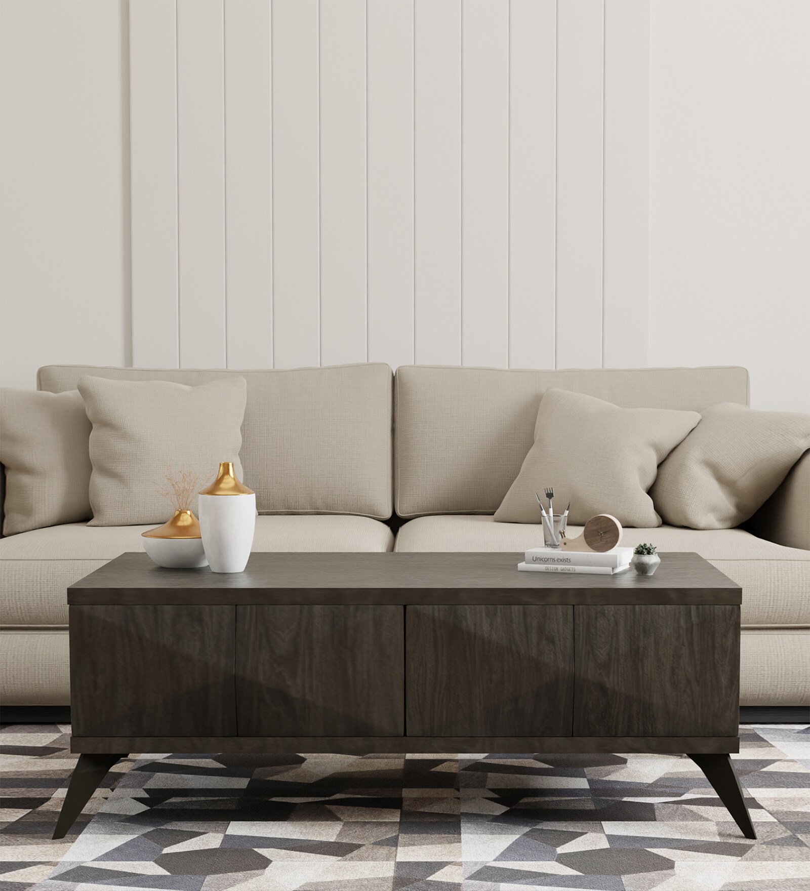 Buy Bengali Mango Coffee Table in Wenge Finish With Drawers at 18% OFF ...