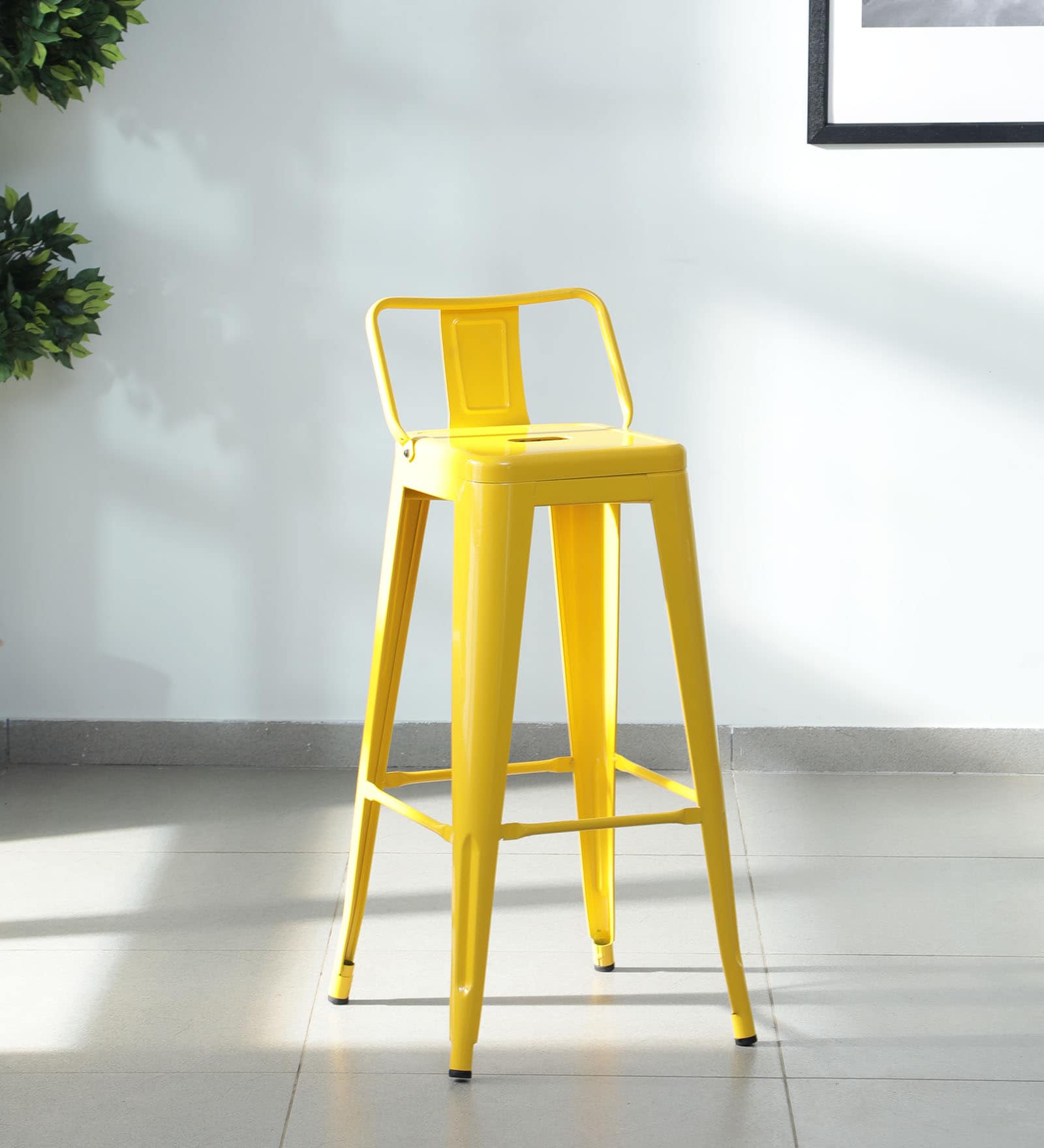 Buy Benton Metal Bar Stool In Yellow Colour at 19% OFF by Decorative ...