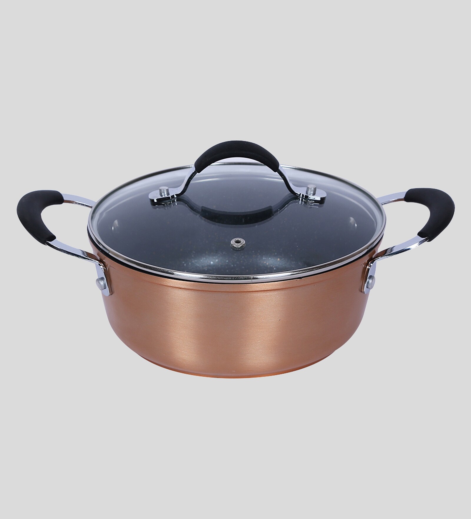 Buy 2.6 Ltr Aluminium Non-Stick Cook & Serve Pot (Copper) By Bergner ...