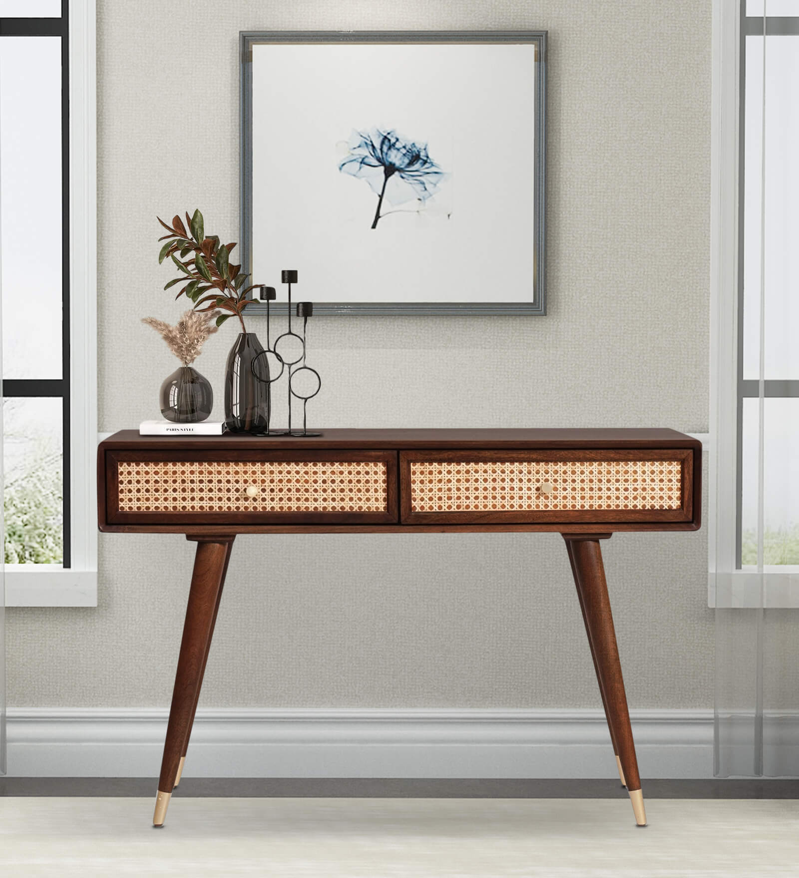 Buy Berlin Solid Wood Console Table In Walnut Finish at 15% OFF by ...