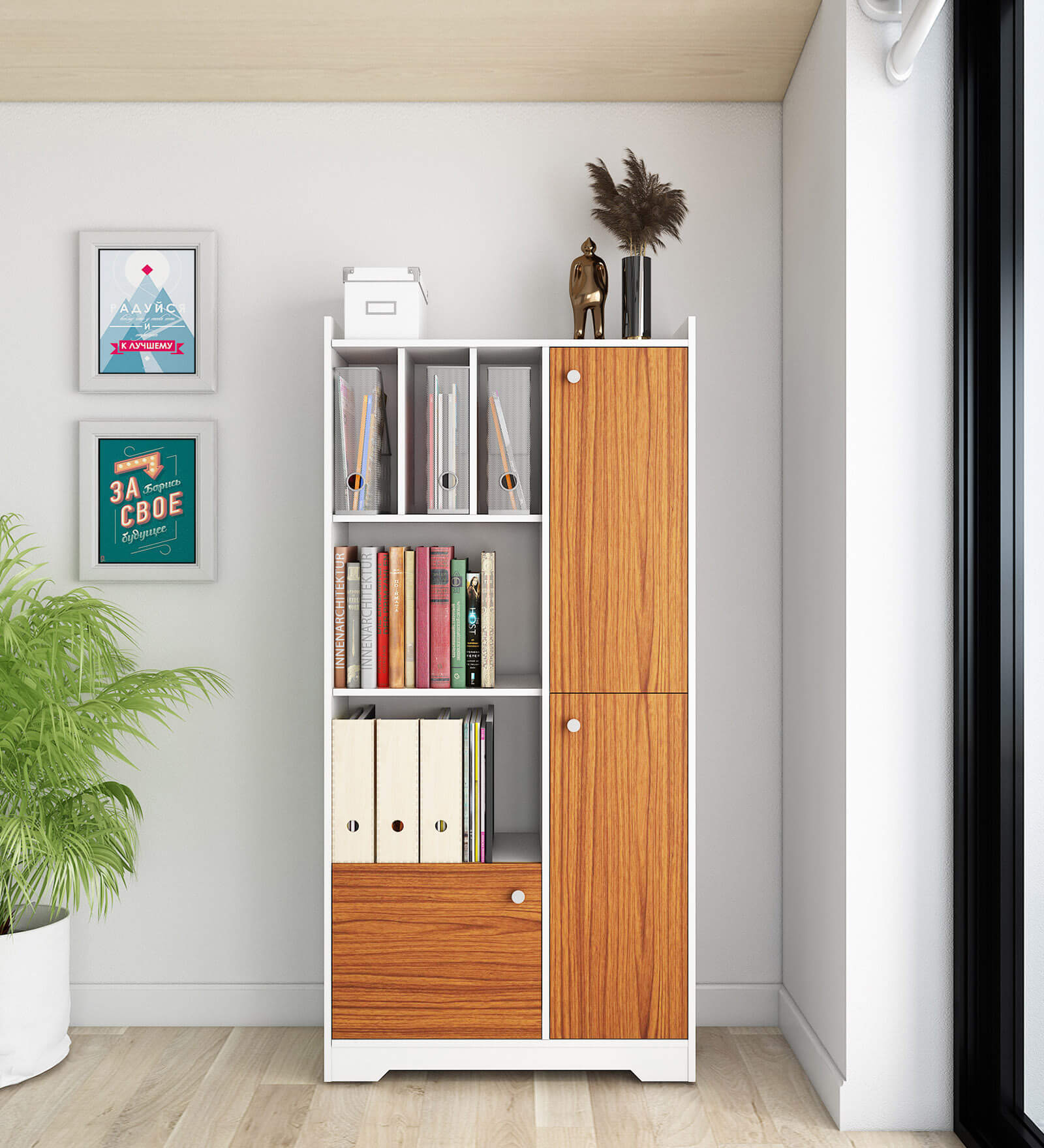 Buy Berline Wood Book Shelve In Dual Finish at 30% OFF by Casacraft ...