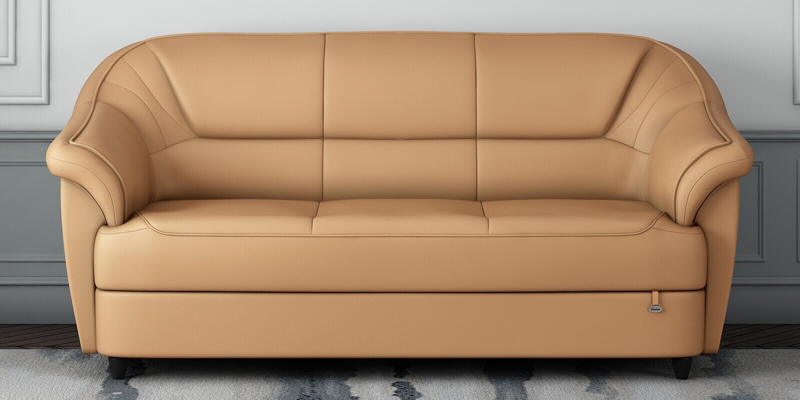 Buy Berry/55001 Leatherette 3 Seater Sofa In Yellow Colour at 50% OFF ...