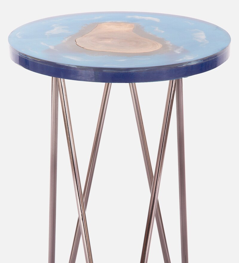 Buy Beach End Table in Blue Colour By Hn Hues Online - Contemporary End ...