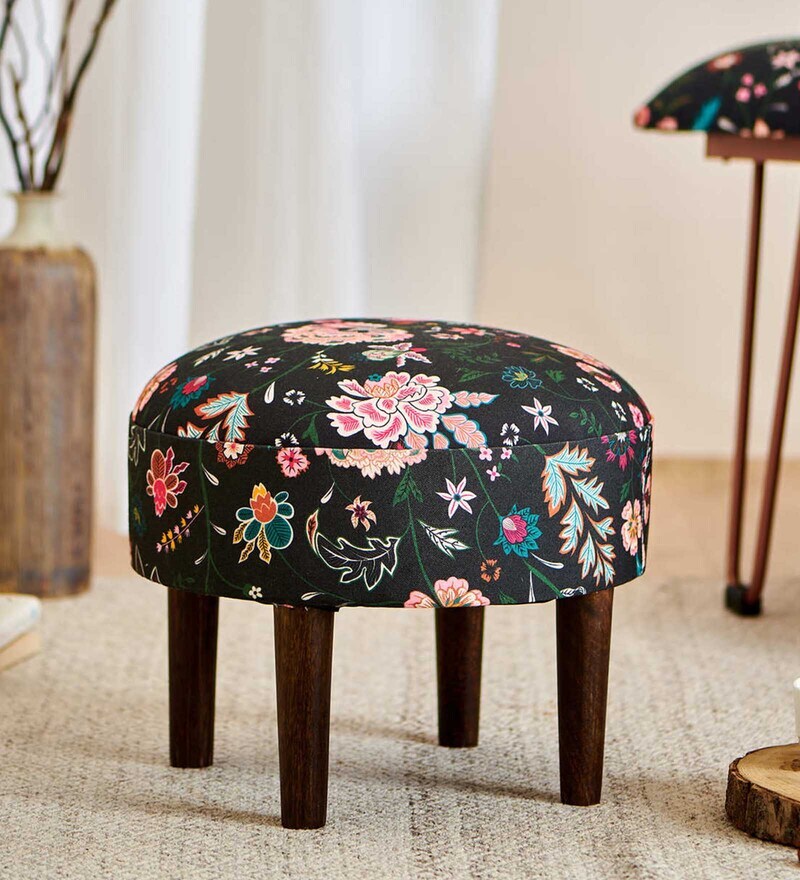 Buy The Fabric Foot Stool in Bohemian Palampore Colour by Chumbak ...