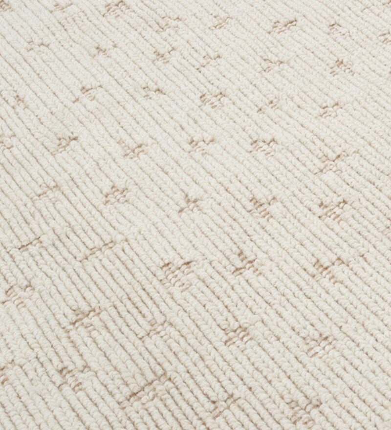 Buy Beige Abstract Blended Wool 6 ft x 9 ft Hand Woven Carpet by ...