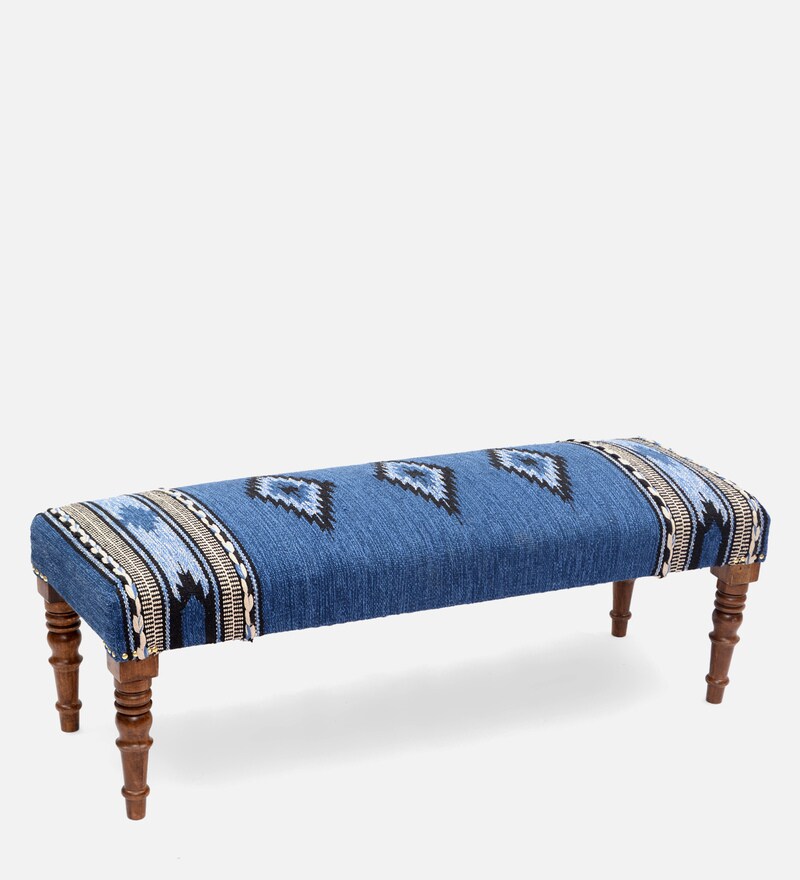 Buy Bench in Blue Colour by Natural Furnish Online - Modern Benches ...