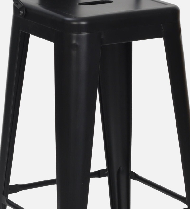 Buy Benton Metal Bar Stool In Black Colour By Decorative Online ...