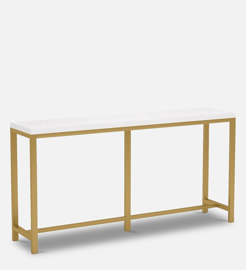 Buy Beth Console Table in Golden Finish by Furncasa Online ...