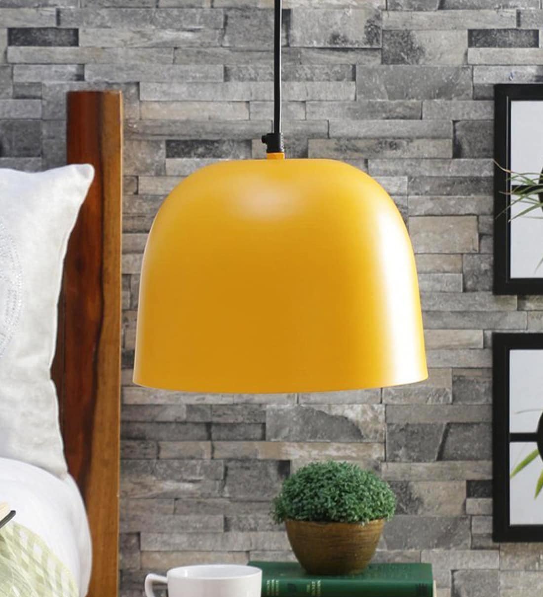Buy Bill Yellow Metal Single Hanging Lights By Living Ideas Online ...