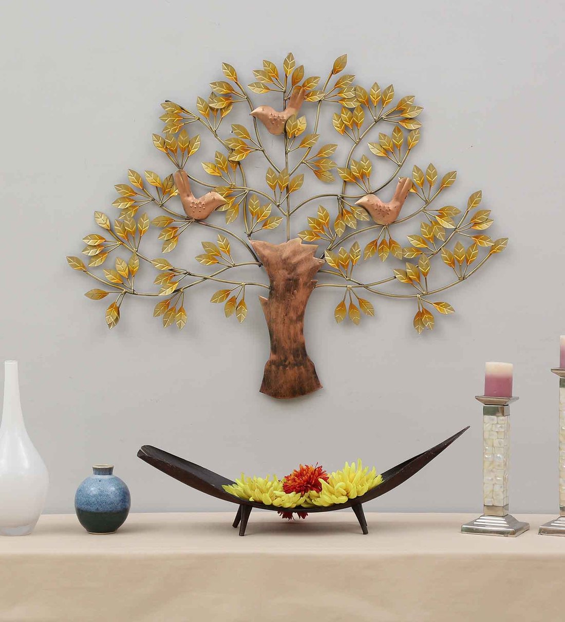Buy Creations Iron Decorative Tree Wall Art In Gold at 5% OFF by Deco ...