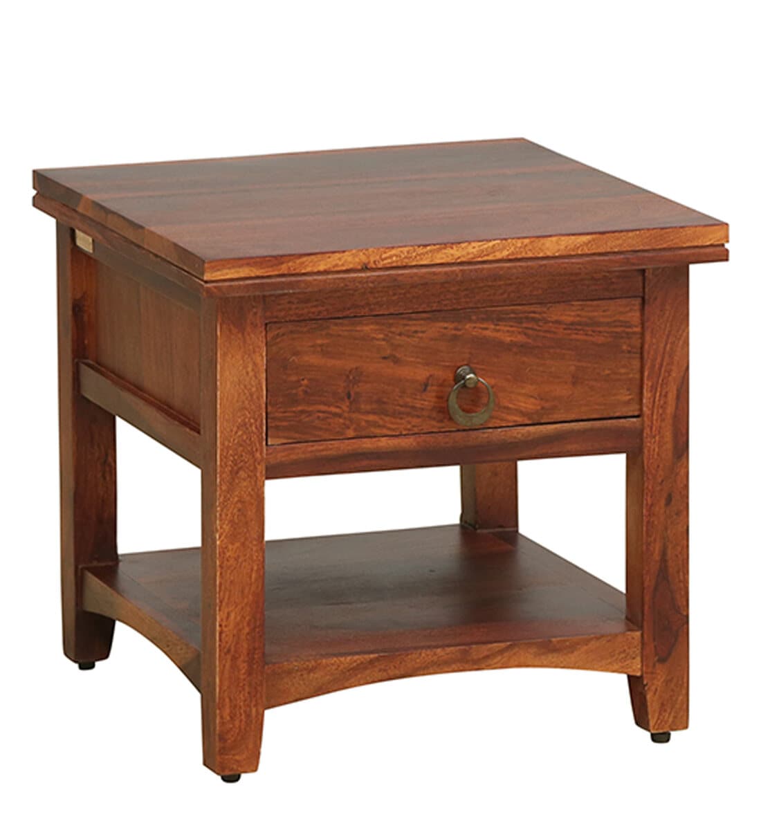 Buy Biscay Solid Wood Bedside Table In Honey Oak Finish By Woodsworth ...