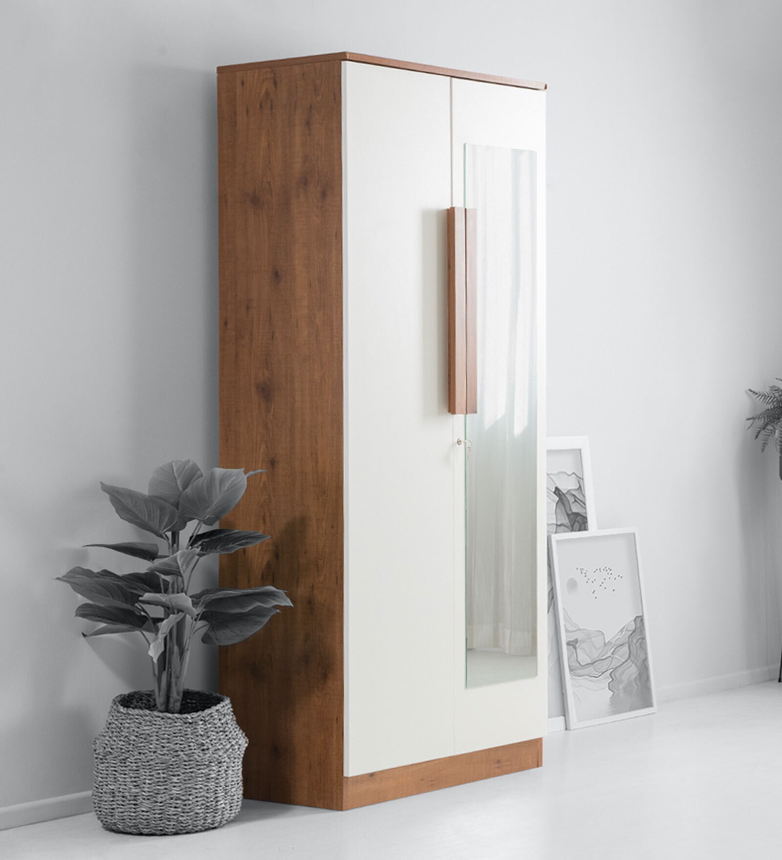 Buy Bianca Engineered Wood Wardrobe with Mirror at 48% OFF by Furlenco ...