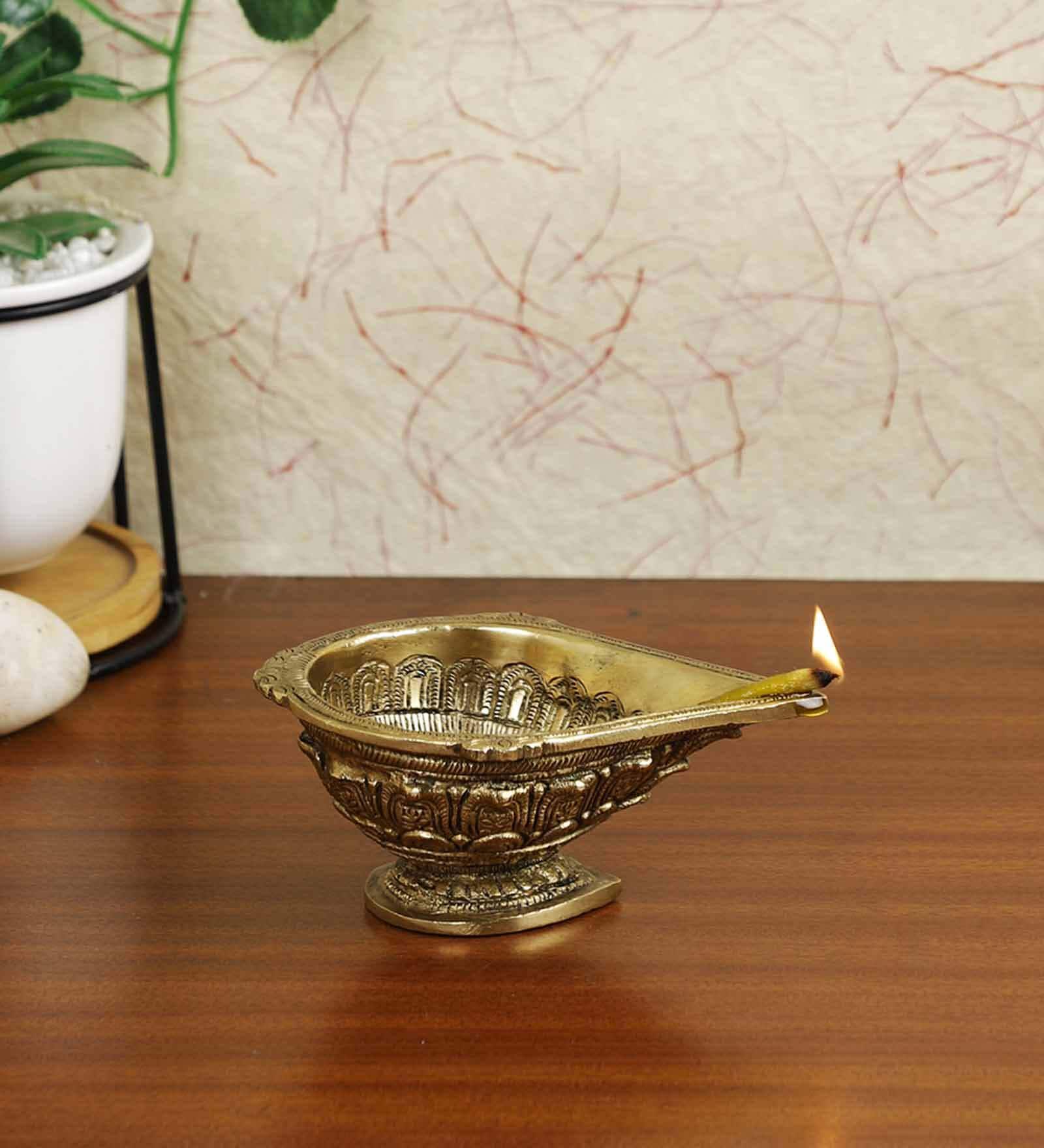 Buy Big Golden Brass Diya by Imli Street at 20% OFF by Imli street ...
