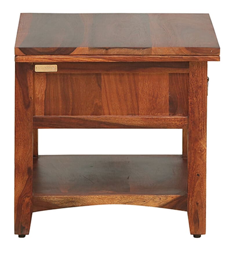 Buy Biscay Solid Wood Bedside Table In Honey Oak Finish By Woodsworth ...