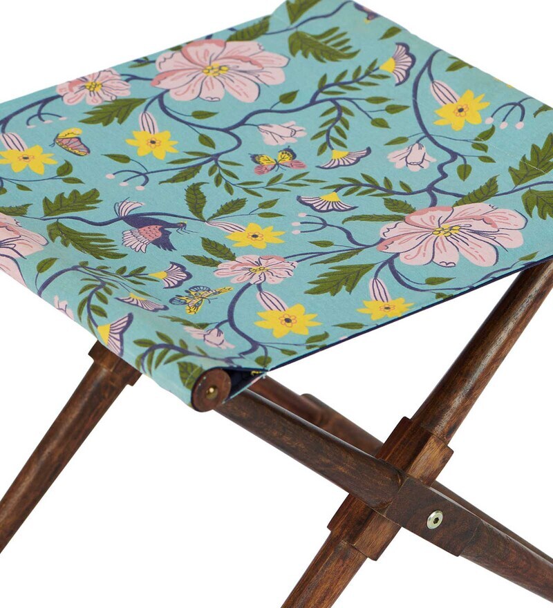 Buy Bistro Folding Stool in Spring Bloom Design by Chumbak Online ...