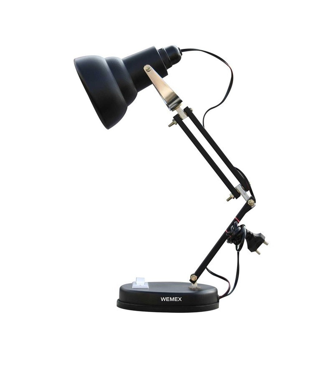Buy Black Aluminium Shade Study Lamp with Black Base by Wemex at 28% ...
