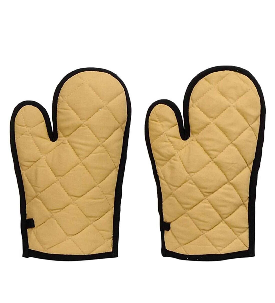 Buy Buy 1 Black & Beige Cotton Apron and Get Mitten (Gloves) Set Free ...