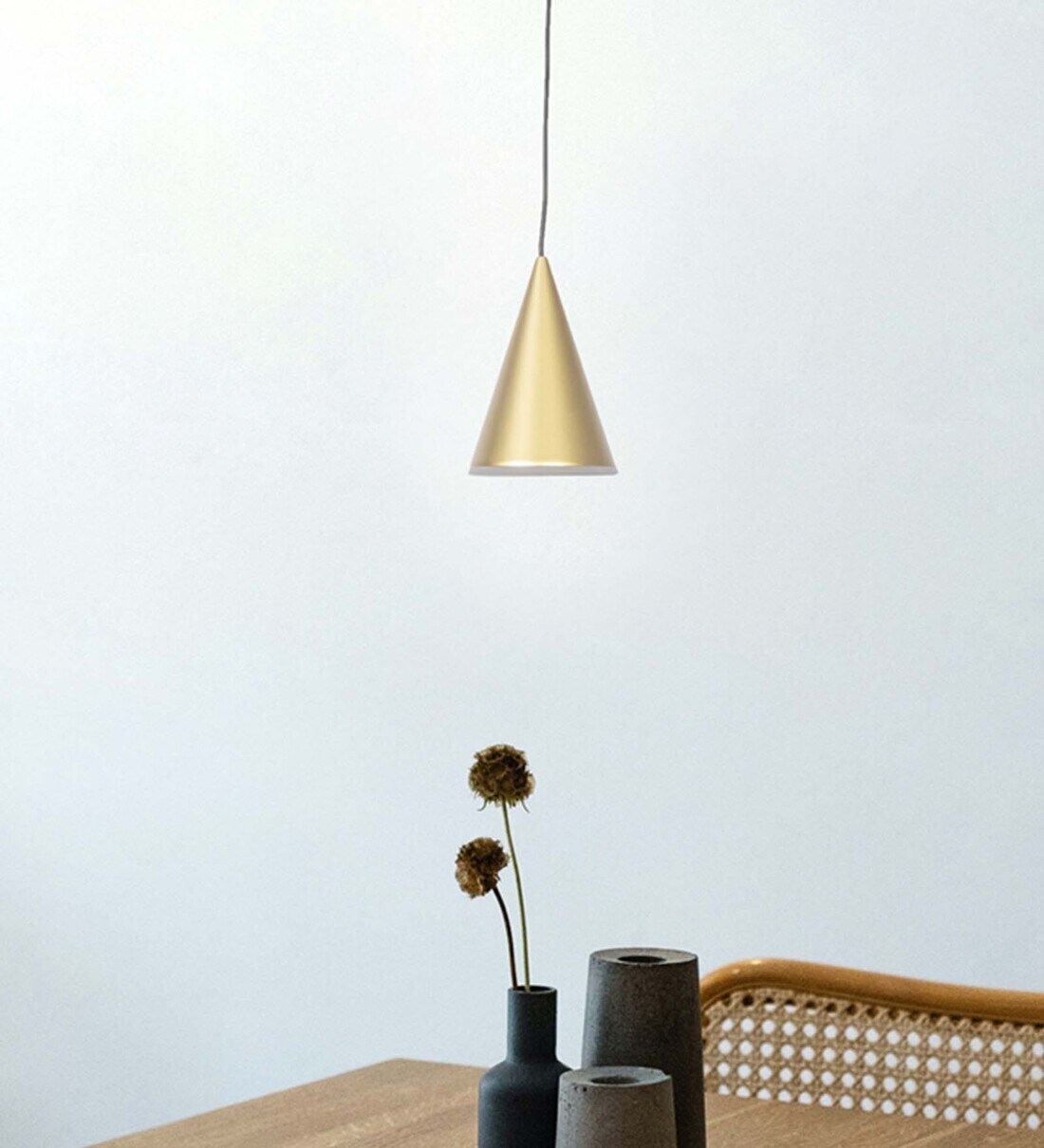Buy Black And Gold Aluminium 1 Light Hanging Light By Luce Online - LED ...