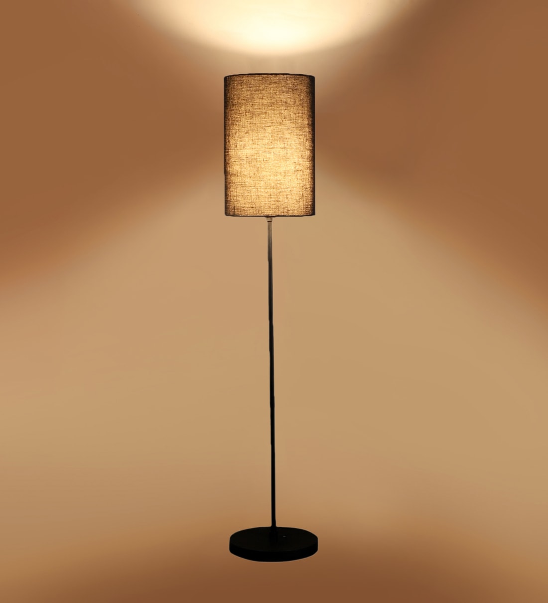 Buy Matteo Black Cotton Shade Club Floor Lamp With MDF Base By Pristine ...