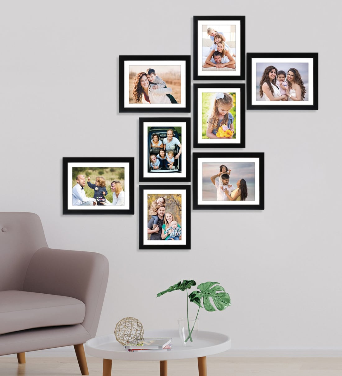 Buy Black-Engineered Wood Set of 8 Collage Photo Frames at 1% OFF by ...
