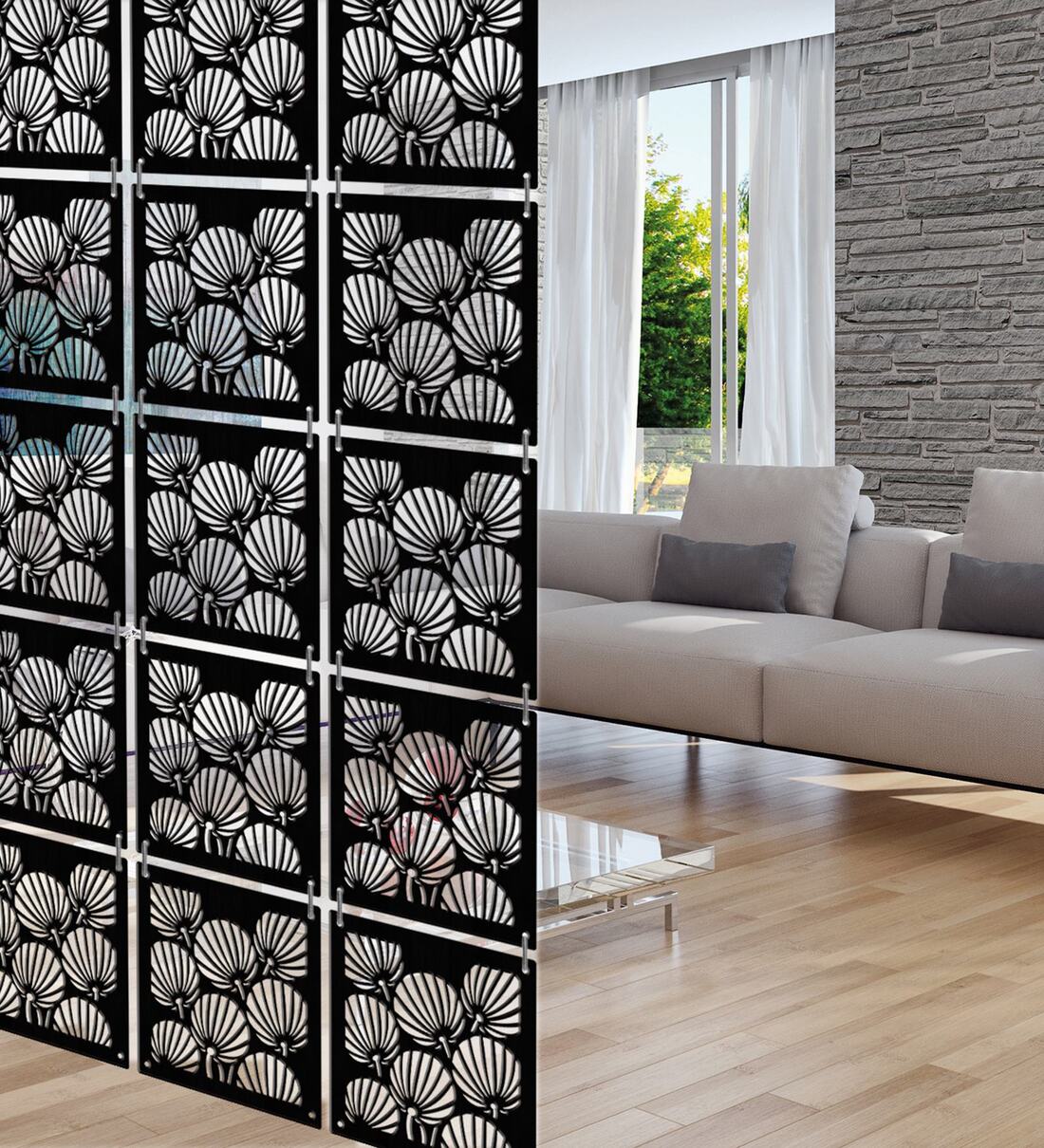 Buy Black Engineered Wood Wall Hanging Room Divider Panel at 26% OFF by ...