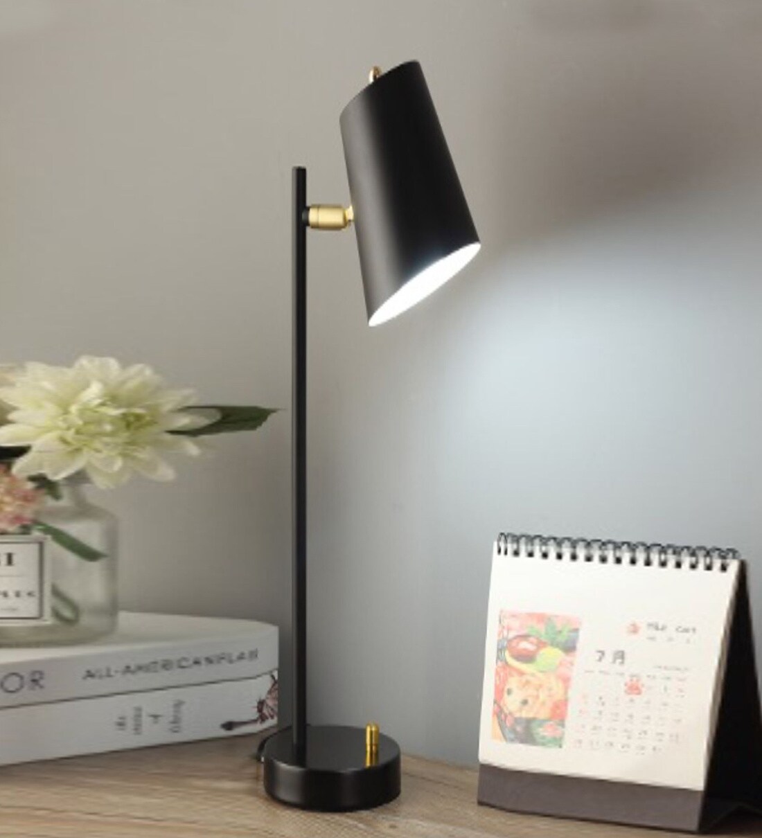 Buy Black Gold Finish Modern Study Lamp at 21% OFF by Mufasa | Pepperfry