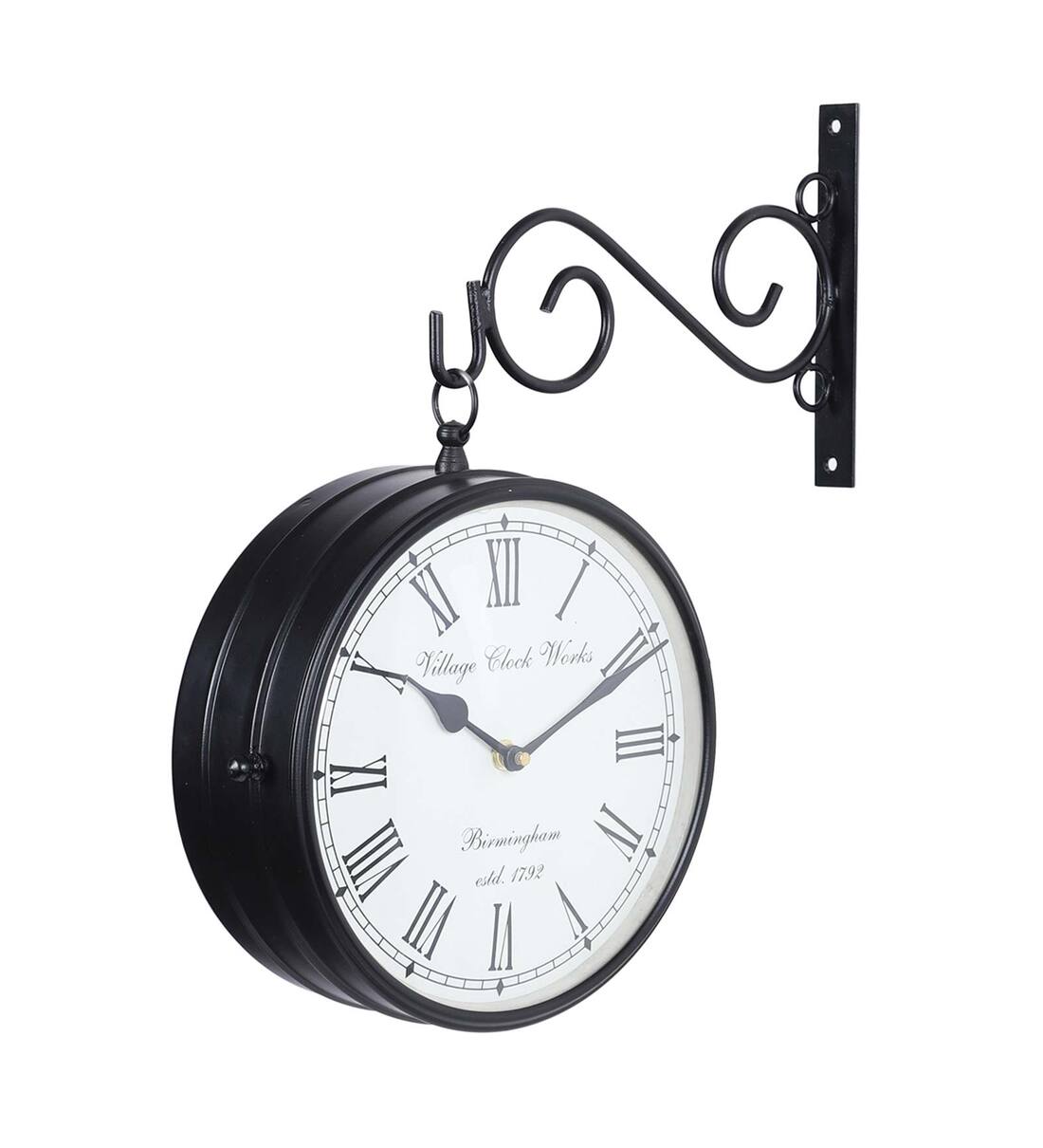 Buy Black Iron Wall Clocks by Aapno Rajasthan Online - Platform Clocks ...