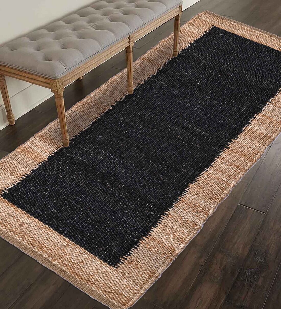 Buy Black Jute Solid 72 x 24 Inches Runner at 35% OFF by Potlistudio ...
