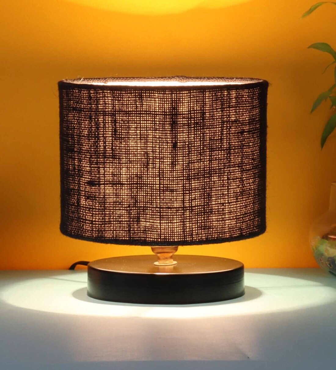 Buy Black Jute Table Lamp With Iron Base By New Era at 68% OFF by New ...