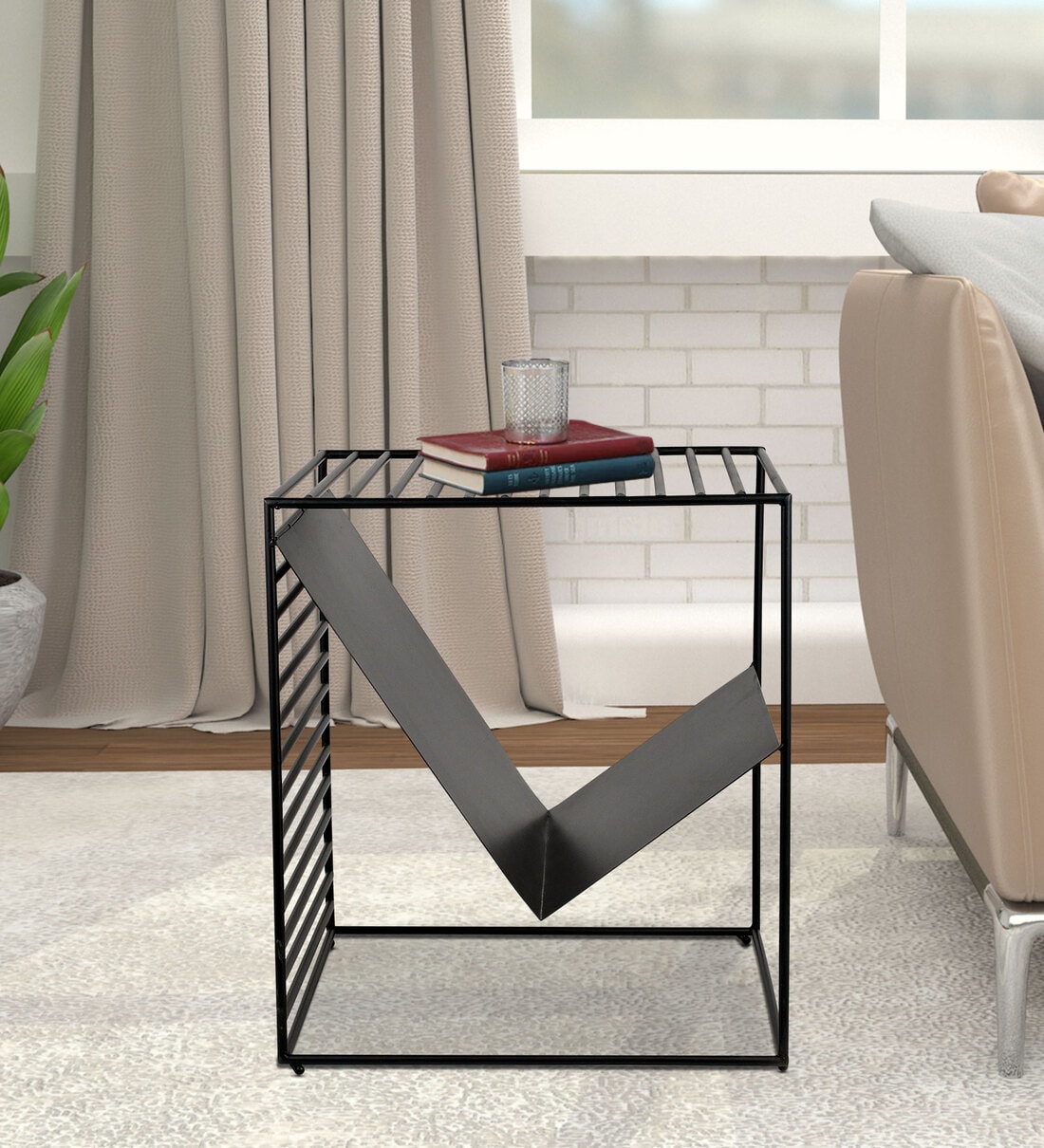 Buy Erika Metal End Table In Black Finish at 46% OFF by Handicrafts ...