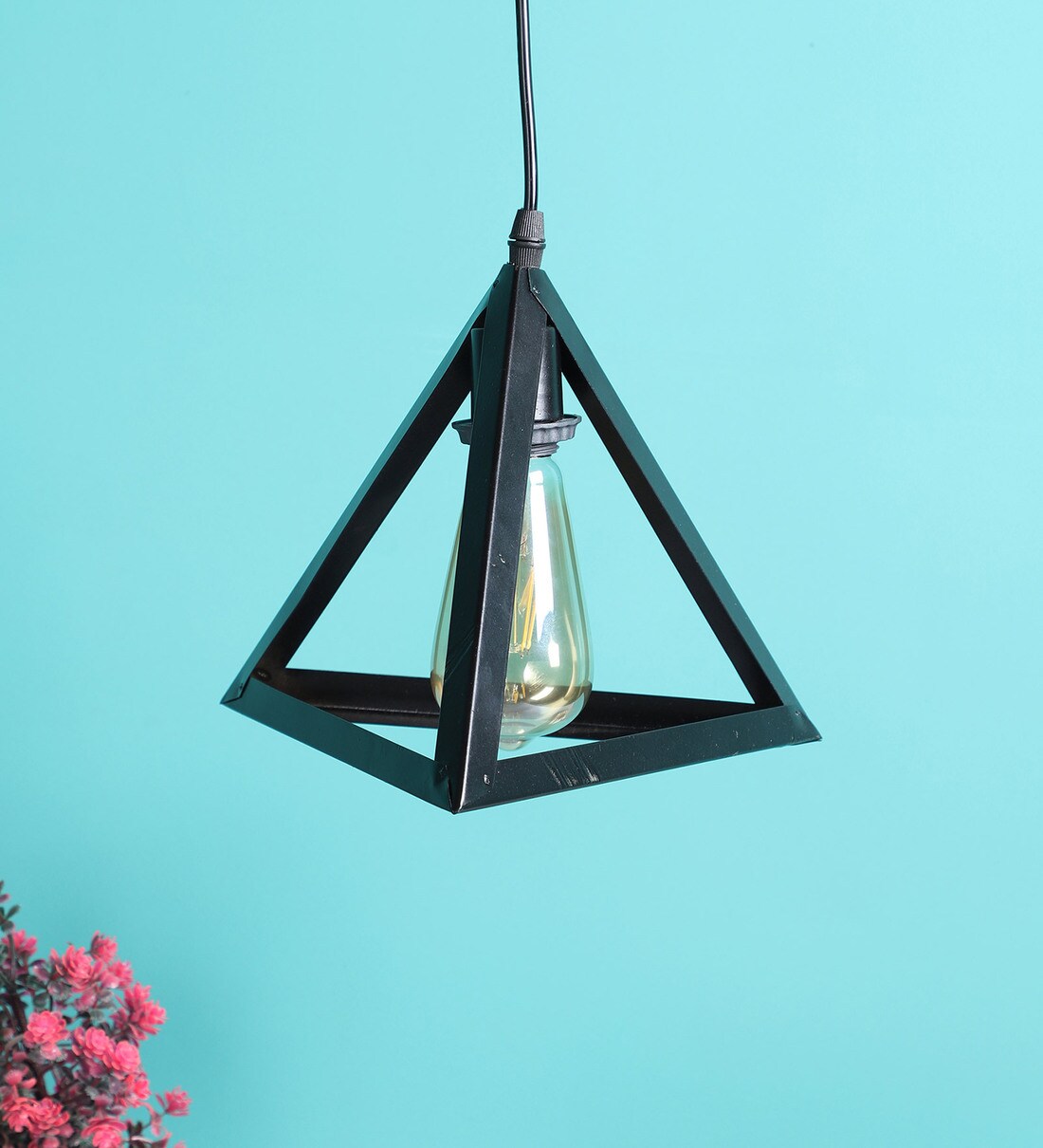 Buy Black Metal Single Hanging Light at 19% OFF by Exim Decor | Pepperfry