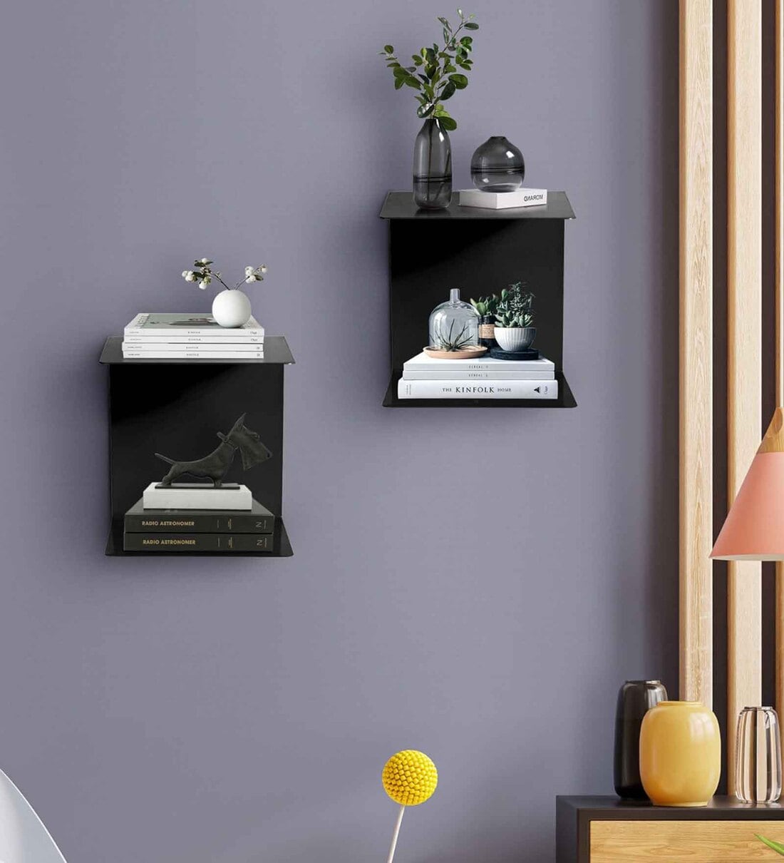 Buy Black Metal Wall Shelf (Set Of 3) at 59% OFF by Craft Center ...