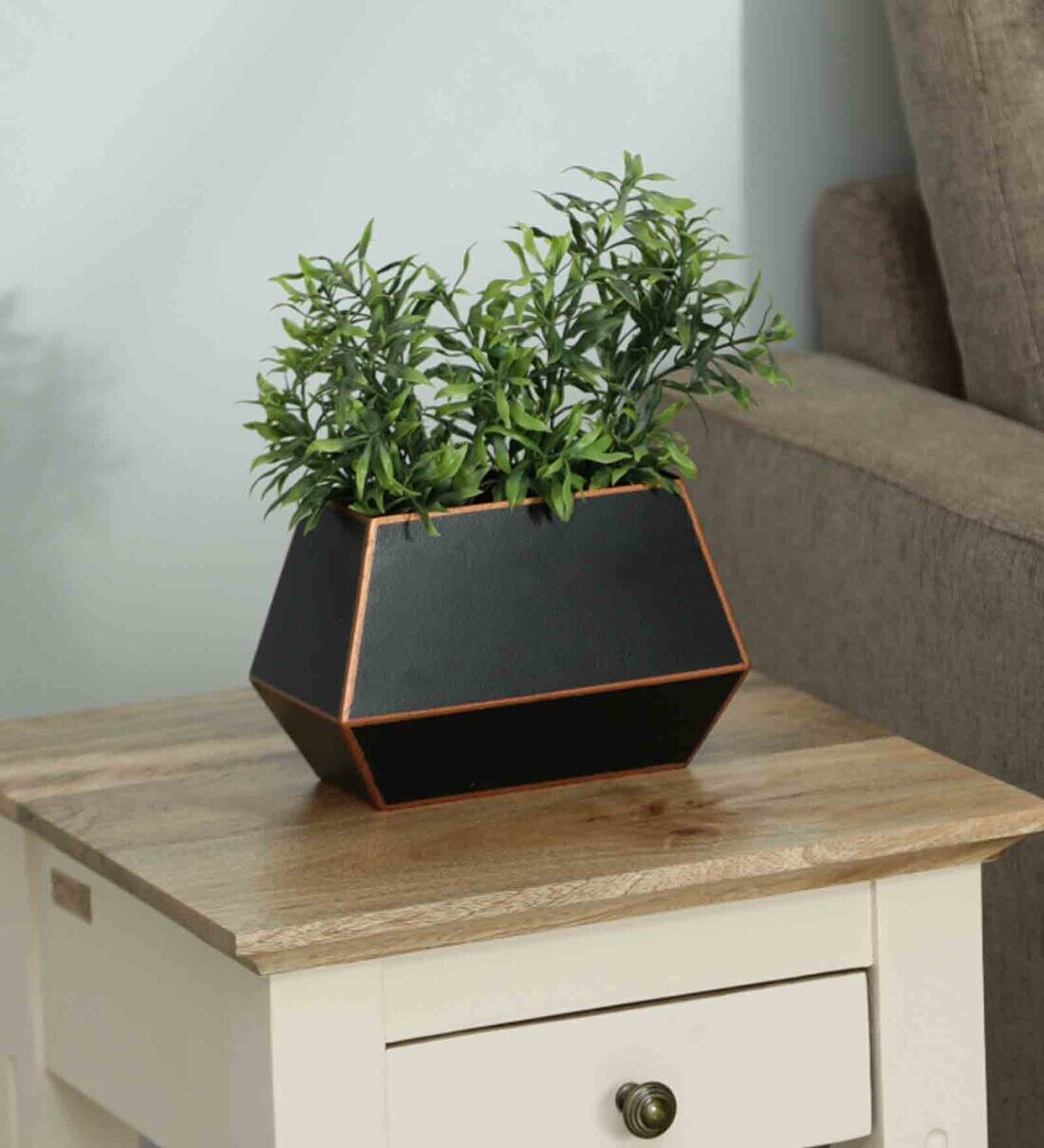 Buy Black Mild Steel Planter By Re-story at 6% OFF by Restory | Pepperfry