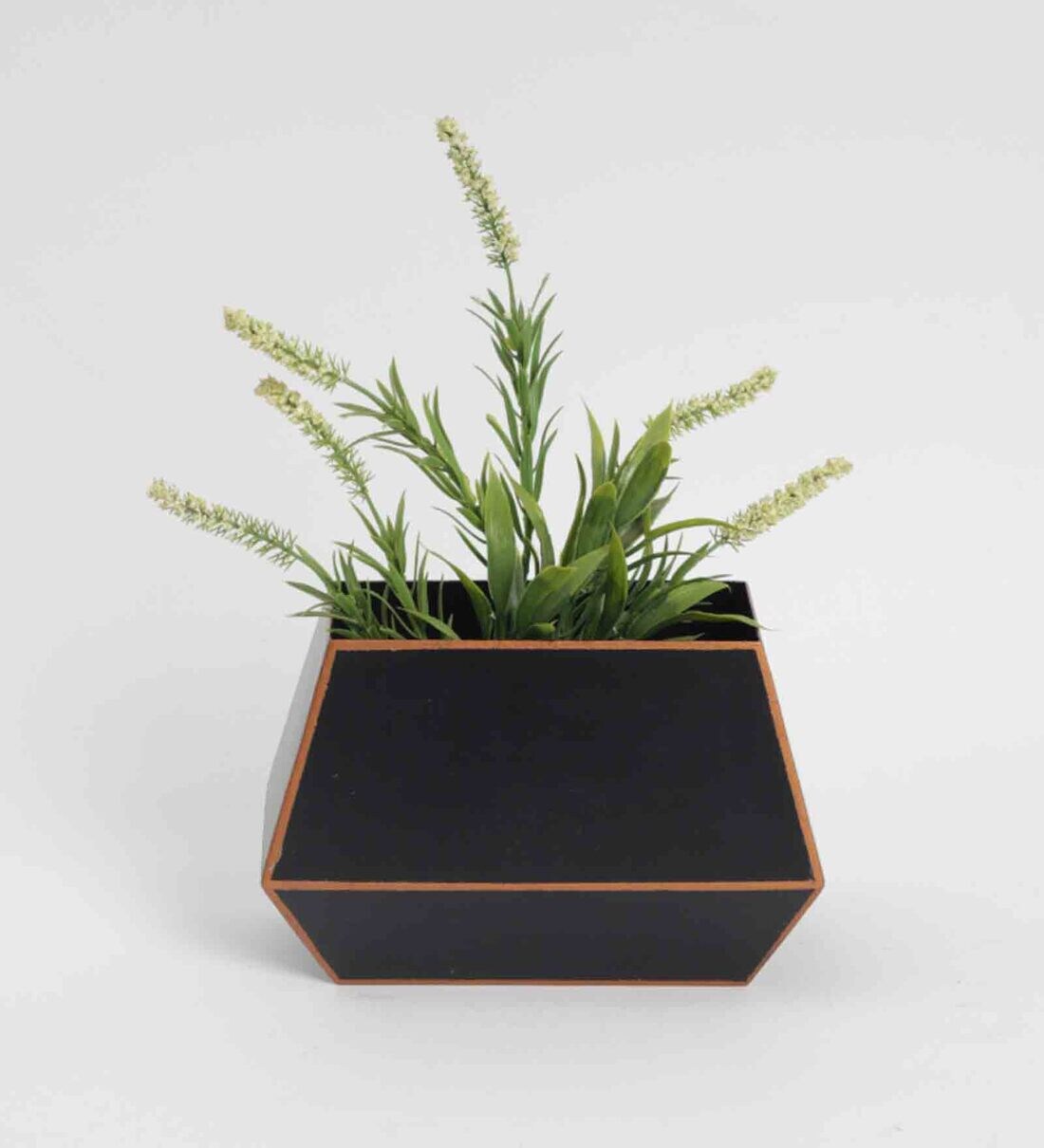 Buy Black Mild Steel Planter By Re-story Online - Desk Pots - Pots ...