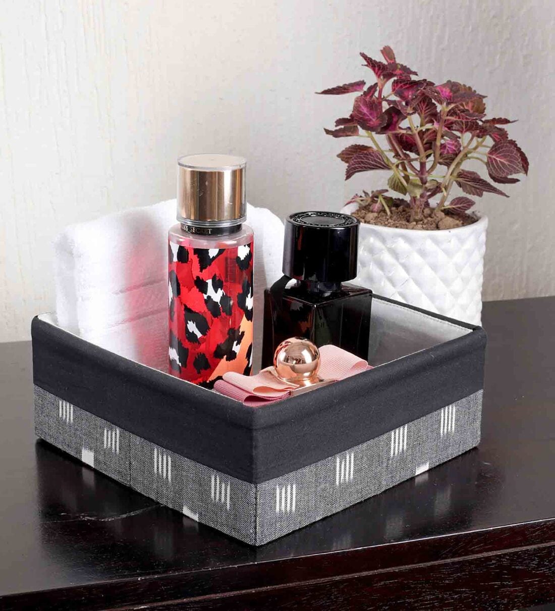 Buy Grey & Black Nylon Foldable Drawer Organisers at 70% OFF by My gift ...