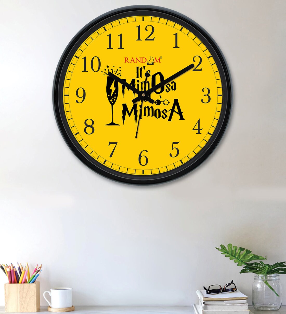 Buy Black Plastic Analog Wall Clock by Random at 1% OFF by Random ...