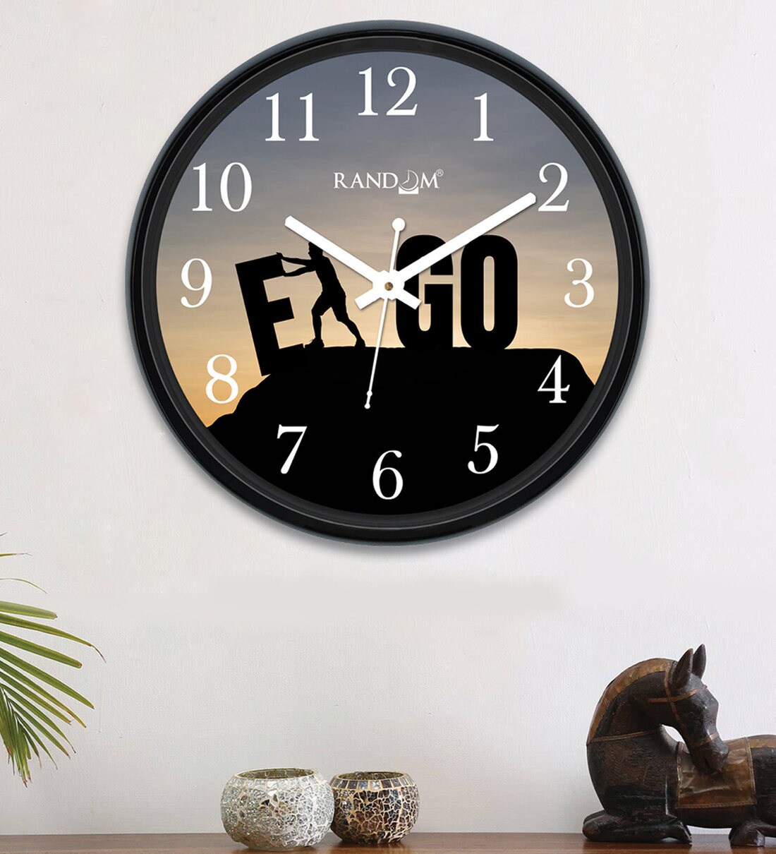 Buy Black Plastic Analog Wall Clock by Random at 3% OFF by Random ...