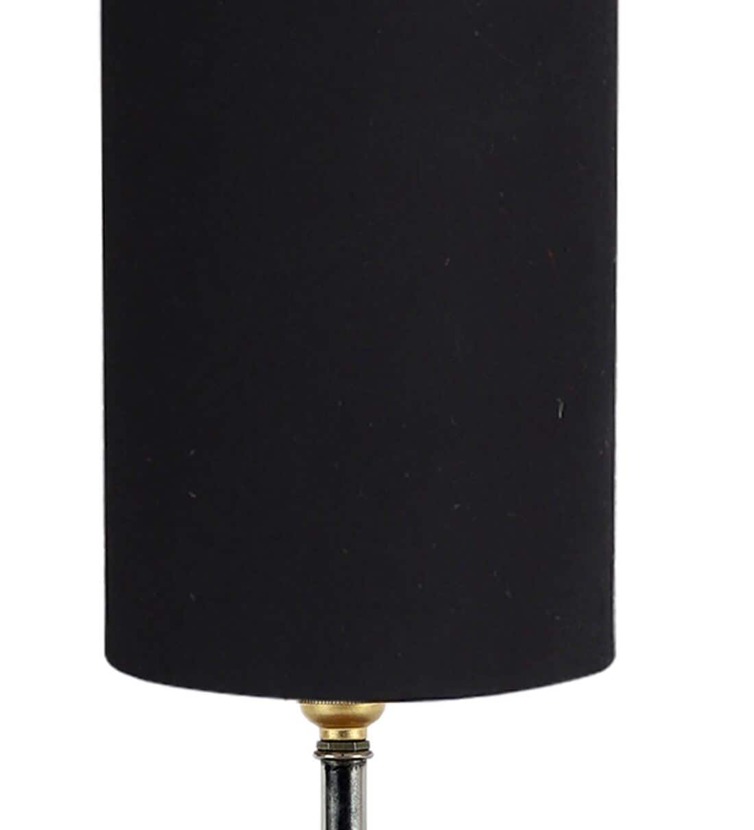 Buy Black Shade Table Lamp With Wood Base By New Era Online - Column ...