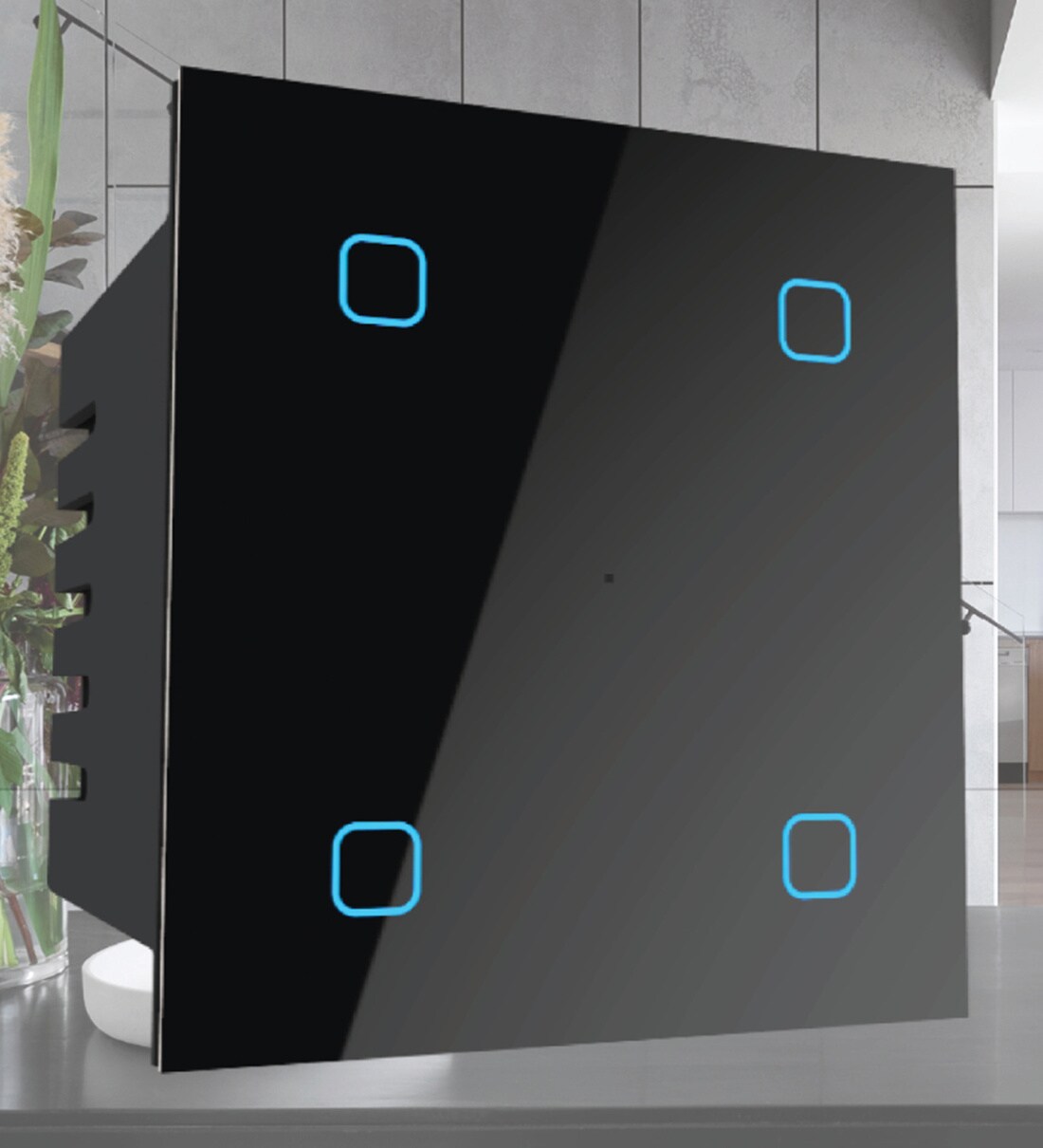 Buy Black Smart Touch Switch 4 Gang By Kamonk Online - Smart Bulbs ...