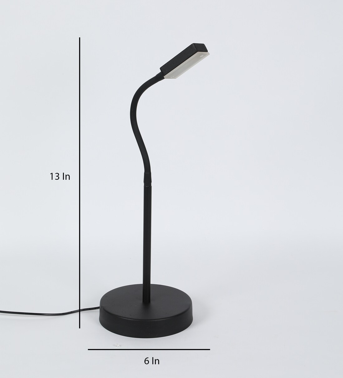 Buy Black Study Lamp With Stainless Steel Base By Korvel Online - Study ...