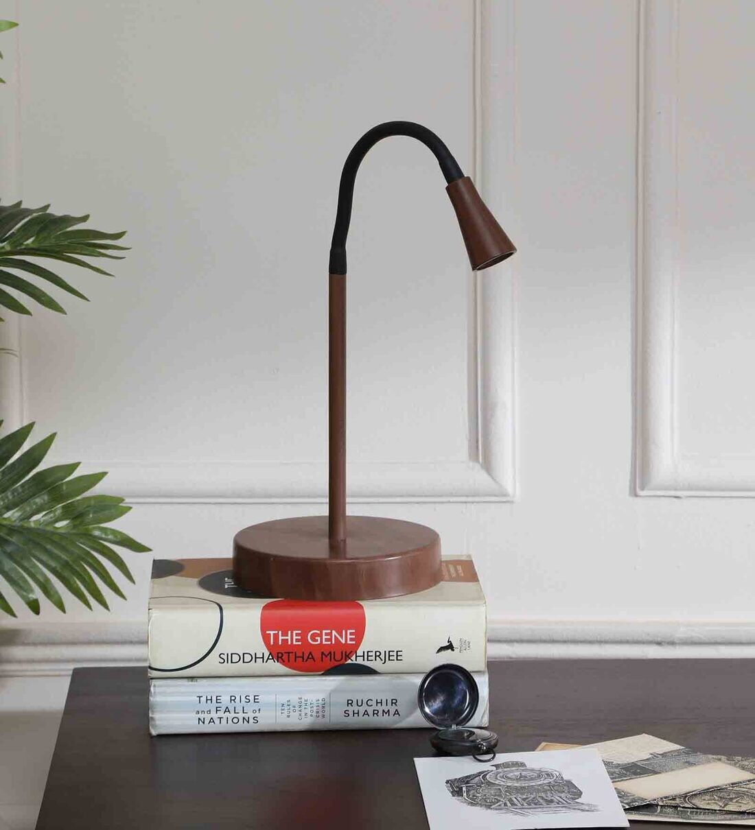 Buy Black Study Lamp With Stainless Steel Base By Korvel Online - Work ...