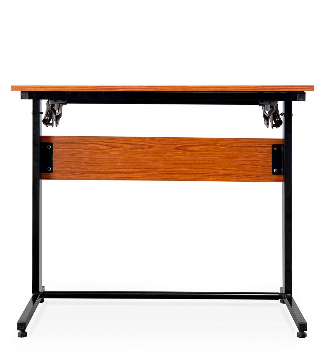 Buy Blaze Metal Foldable Study Table in Brown Finish by The Home Office ...