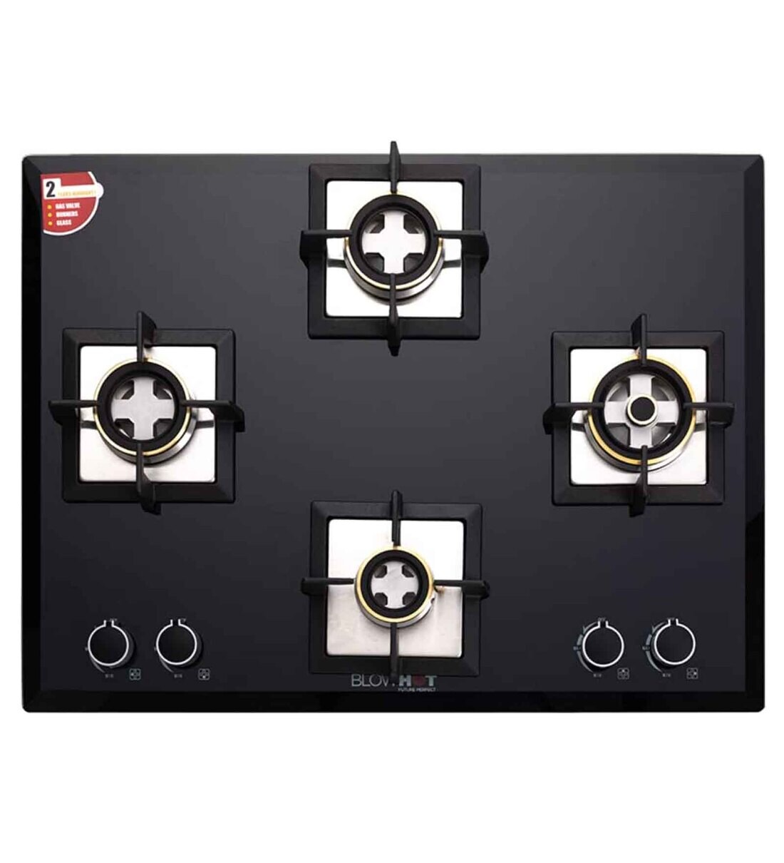 Buy Blowhot Majesty 4 Burner Built in Hob with Auto Ignition (Black) at ...
