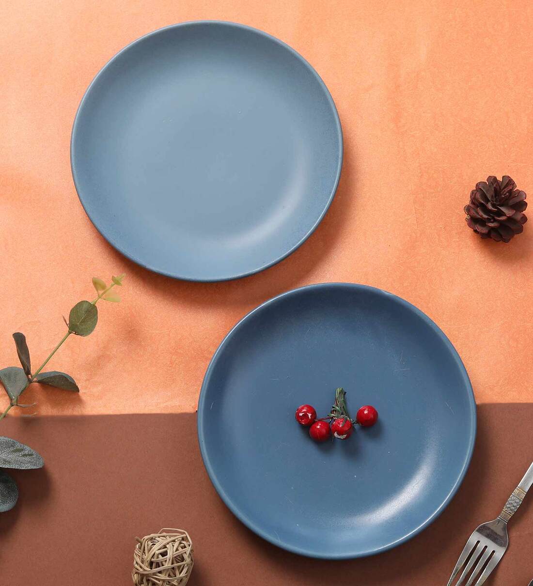 Buy Dane 10.5 Inch Blue (Set of 2) Dinner Plate by Lupaava at 72% OFF ...