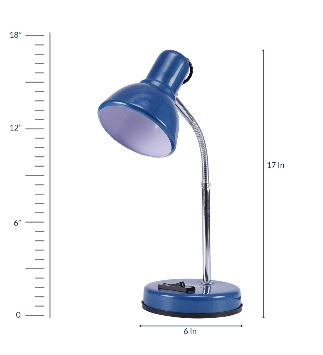 Buy Rose Blue Adjustable Study Lamp With Aluminium Base By ...