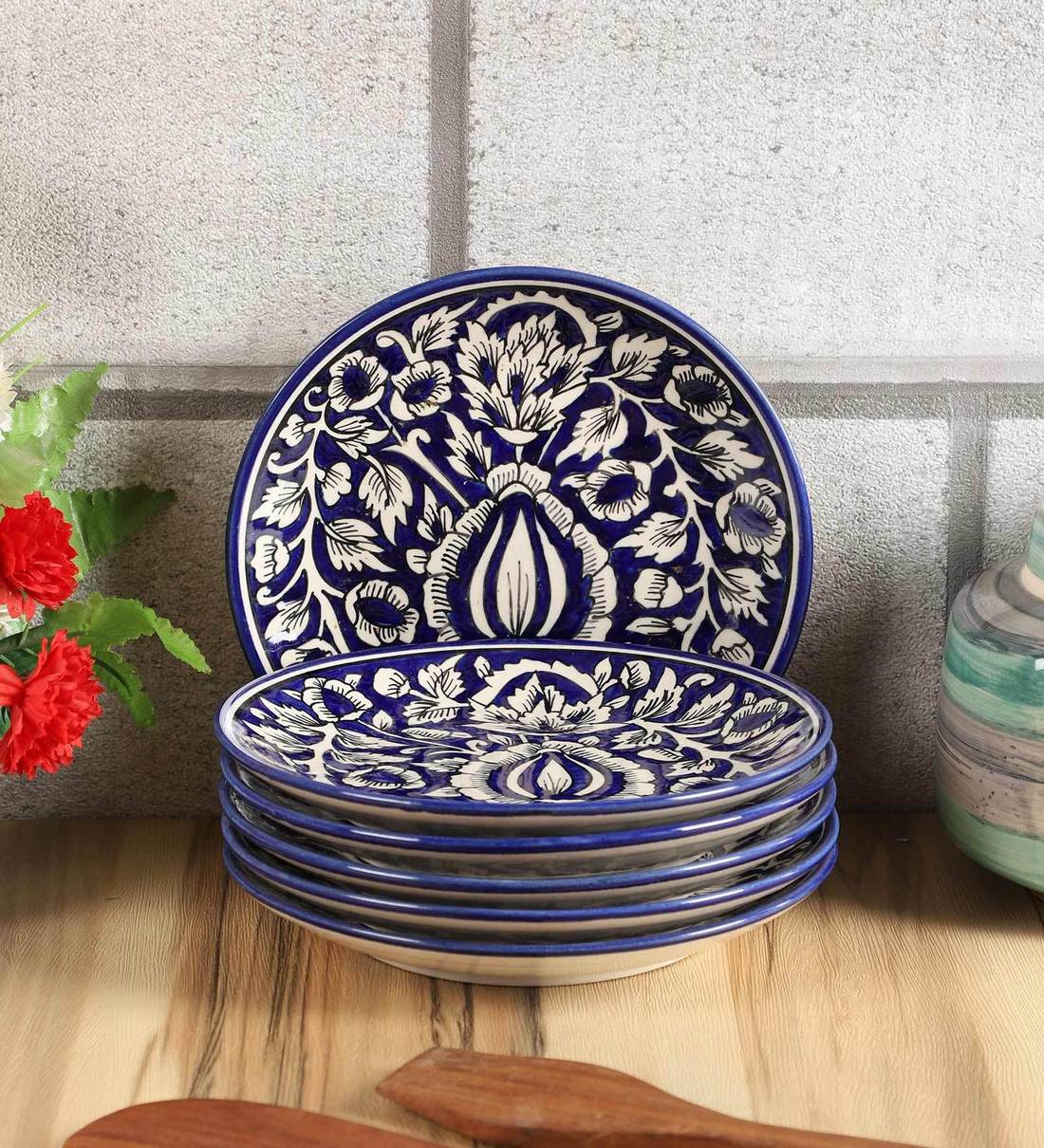 Buy Mughal Art (Set of 6) Ceramic Side Plate by Cdi at 34% OFF by Cdi ...